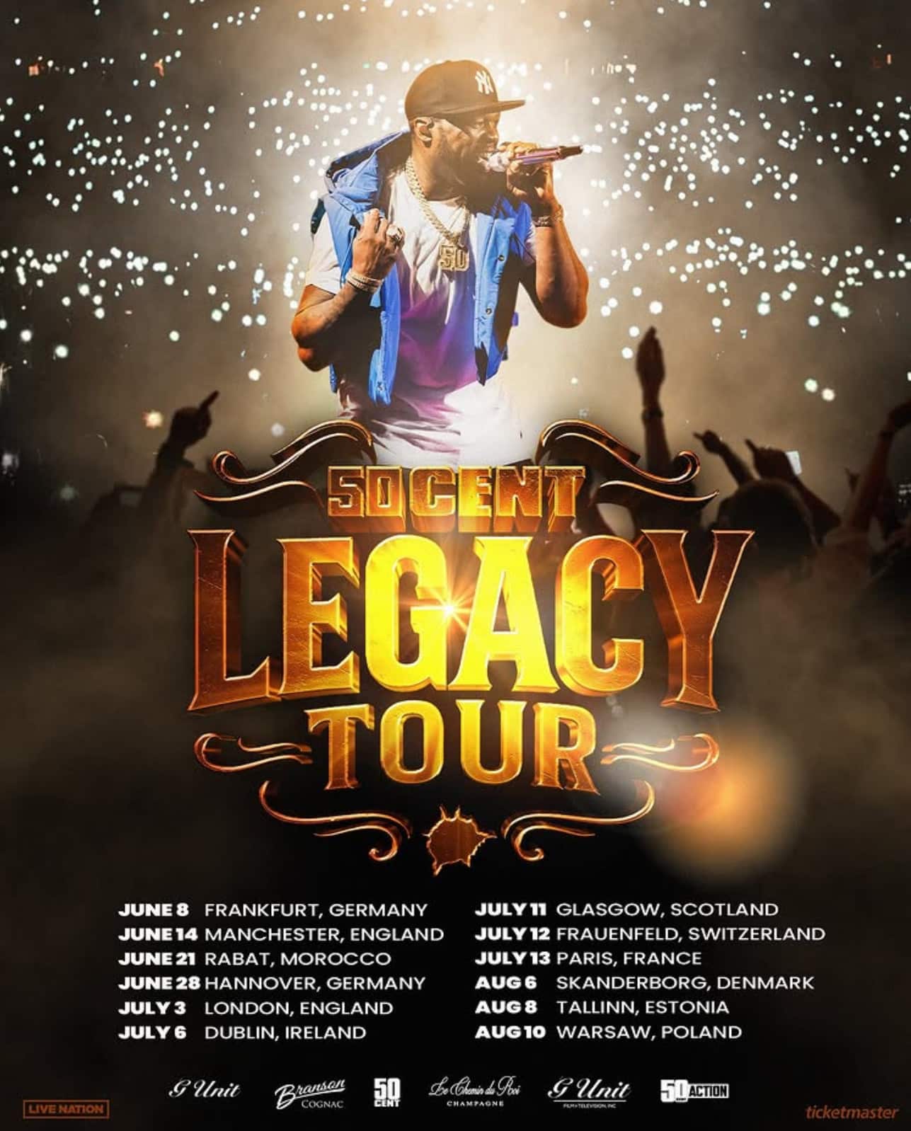 50 Cent Announces European 'Legacy Tour' to Celebrate His 50th Birthday ...