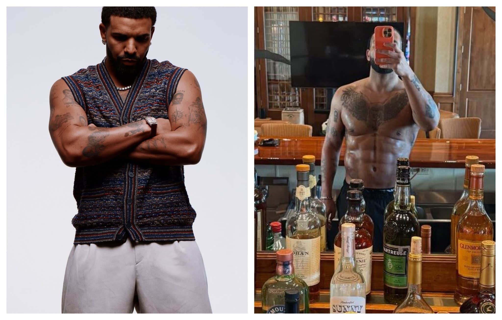 Drake Flaunts Abs in Striking Viral Shot - That Grape Juice